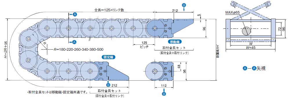 TKMK125H72D503R340TC Detailed Information - Cable carrier Plastic ...