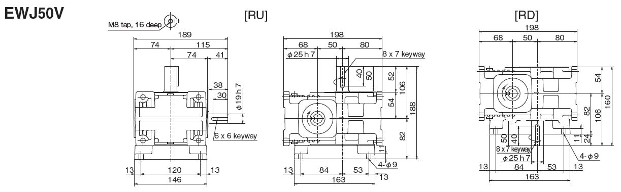 EWJ50V20RD Detailed Information - Reducers