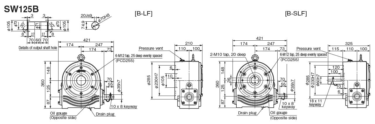 SW125B30RF Detailed Information - Reducers