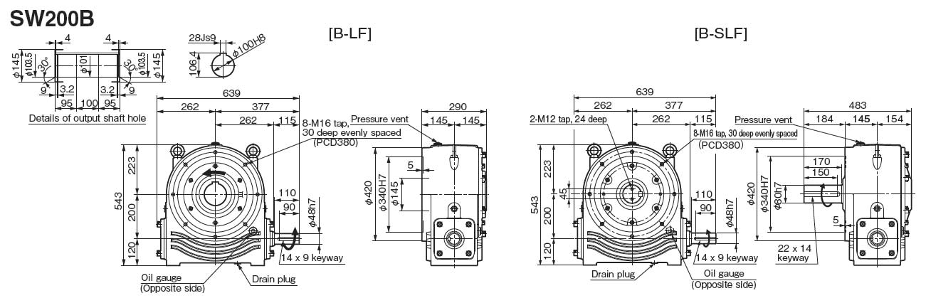 SW200B20SLF Detailed Information - Reducers