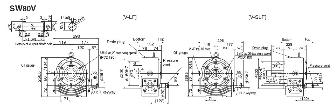 SW80V60LF Detailed Information - Reducers
