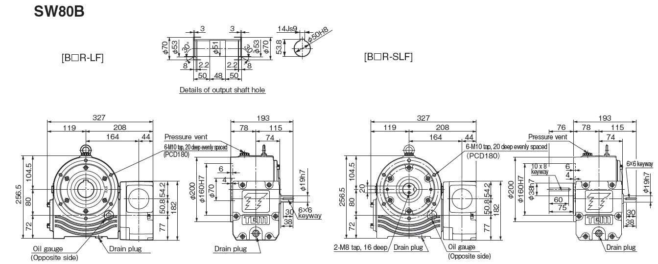 SW80V100R-LF Detailed Information - Reducers