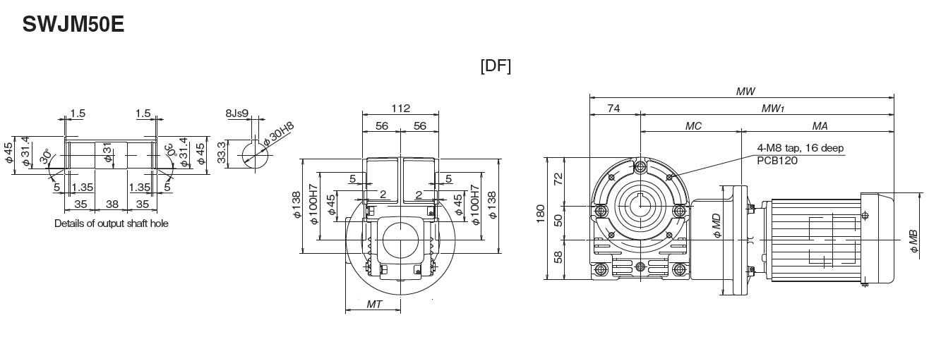SWJM50E10DF075SB Detailed Information - Reducers
