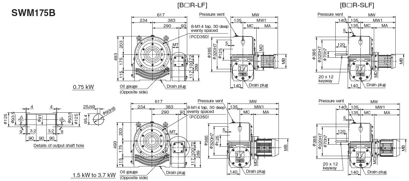 SWM175B800R-SLF150S Detailed Information - Reducers