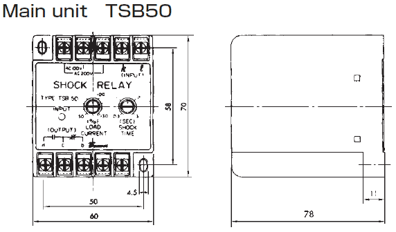 TSB50-COM Detailed Information - Shock Relay